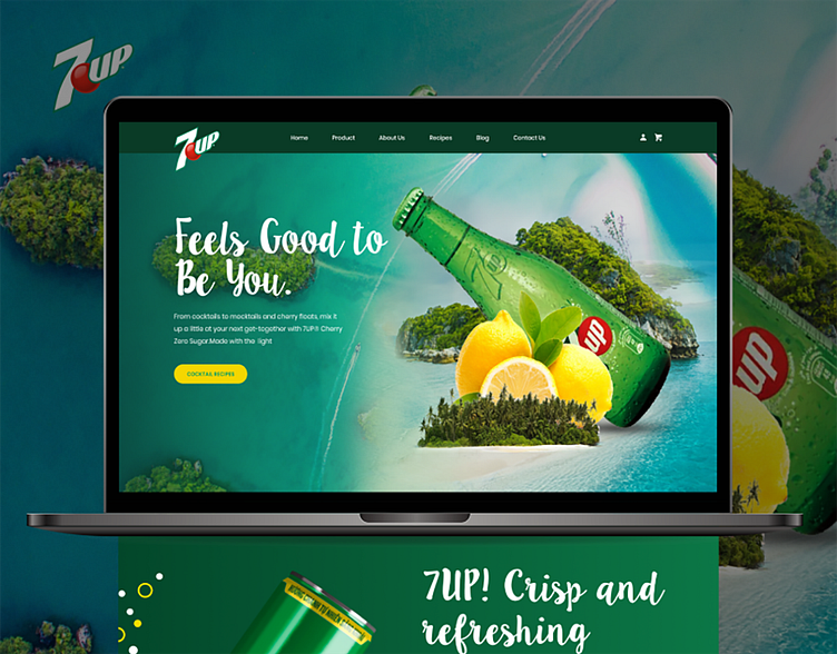 7Up Company Web UI Redesign by AJOY Sarker🏅 on Dribbble