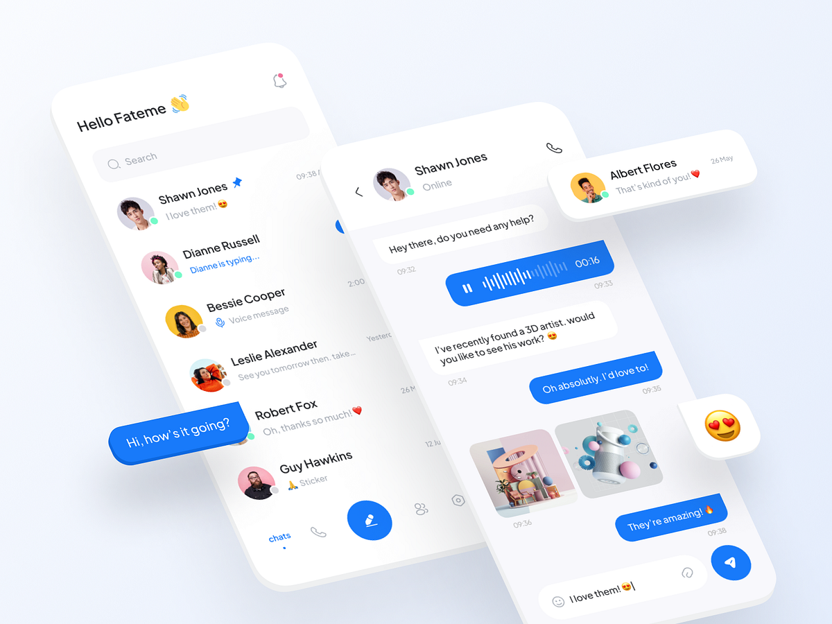 Browse thousands of Chat images for design inspiration | Dribbble