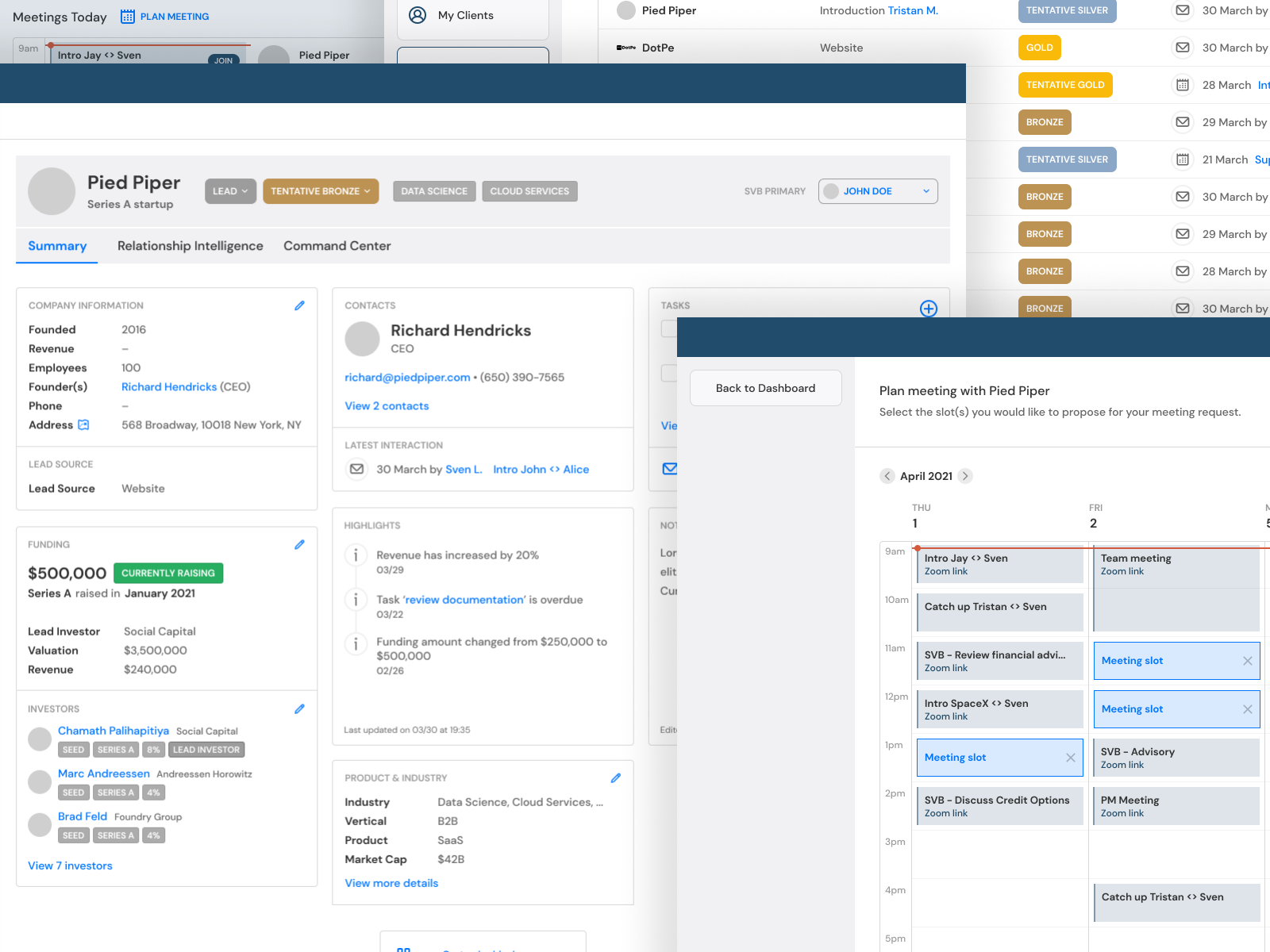 Wireframe / UX Exploration for CRM by Sven Lenaerts on Dribbble