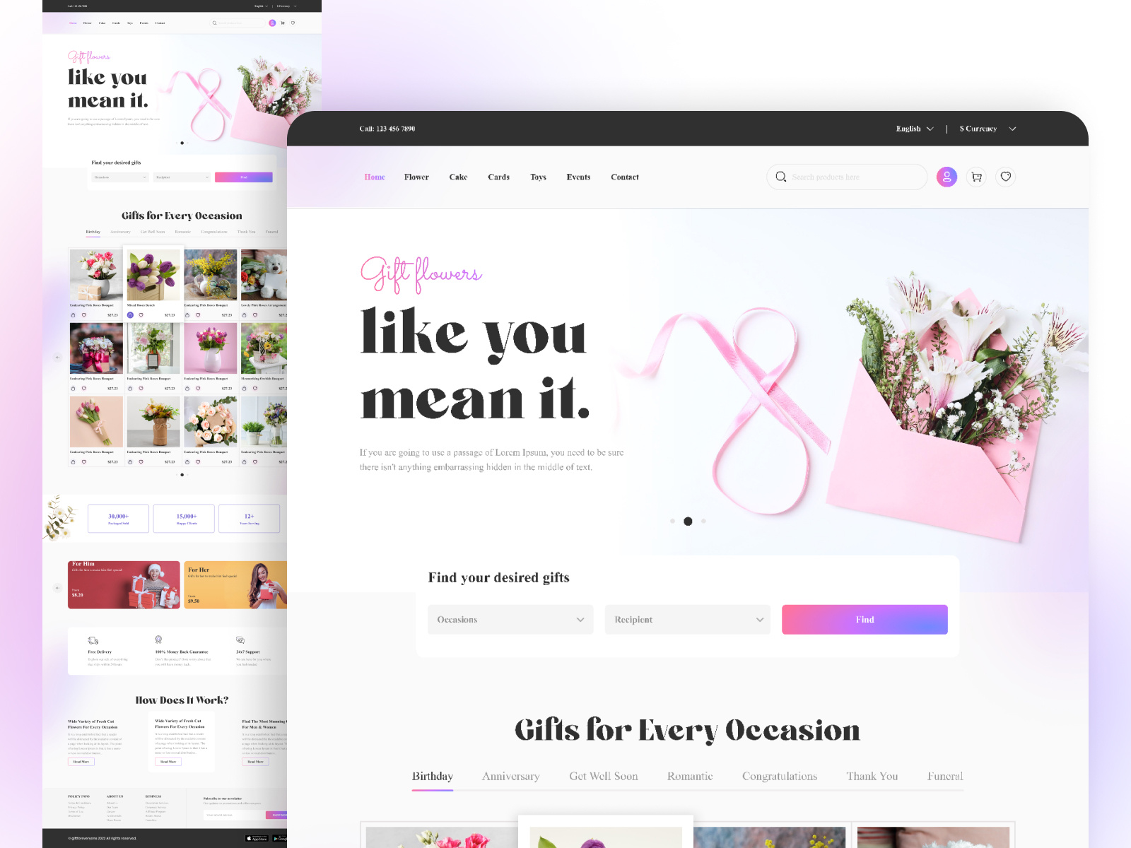 Online Gift Shop Website UI Design by Auxano Global Services on Dribbble