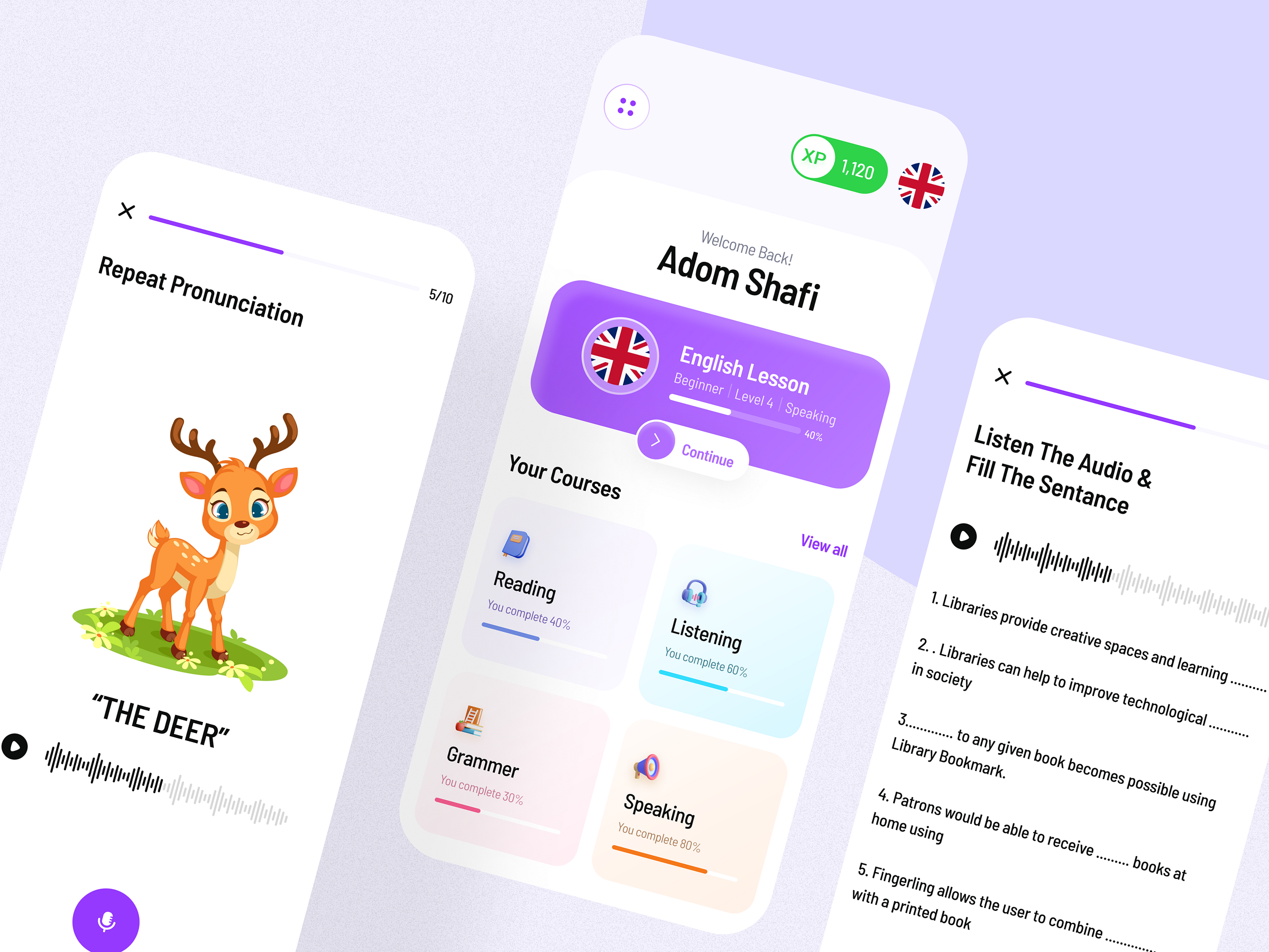 Language Learning App by Mansurul Haque on Dribbble