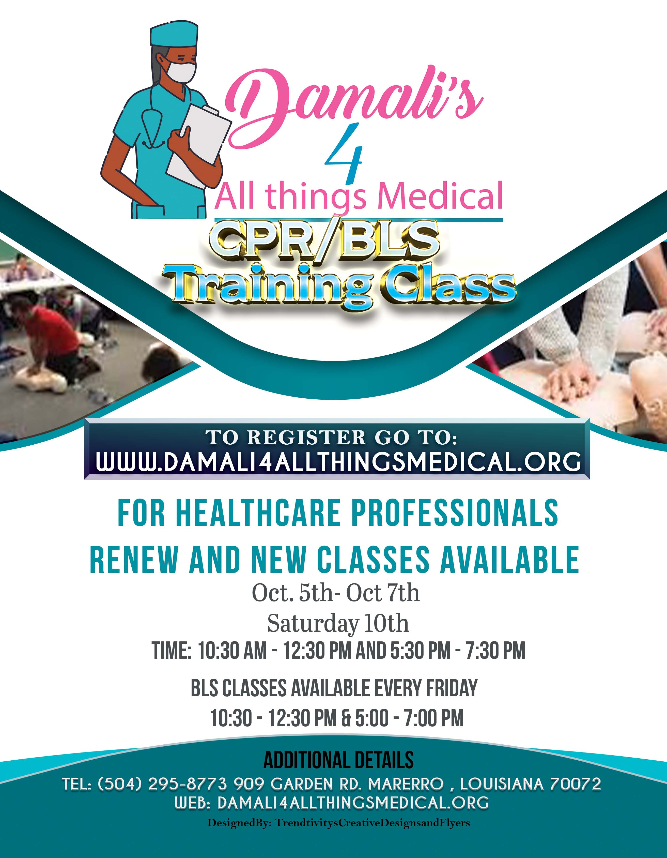 Damalis CPR Training Flyer Design by Travis Bridges on Dribbble