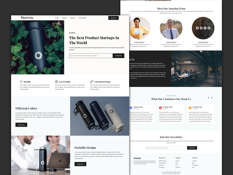 Profital - Startup Website Template by Webplate on Dribbble