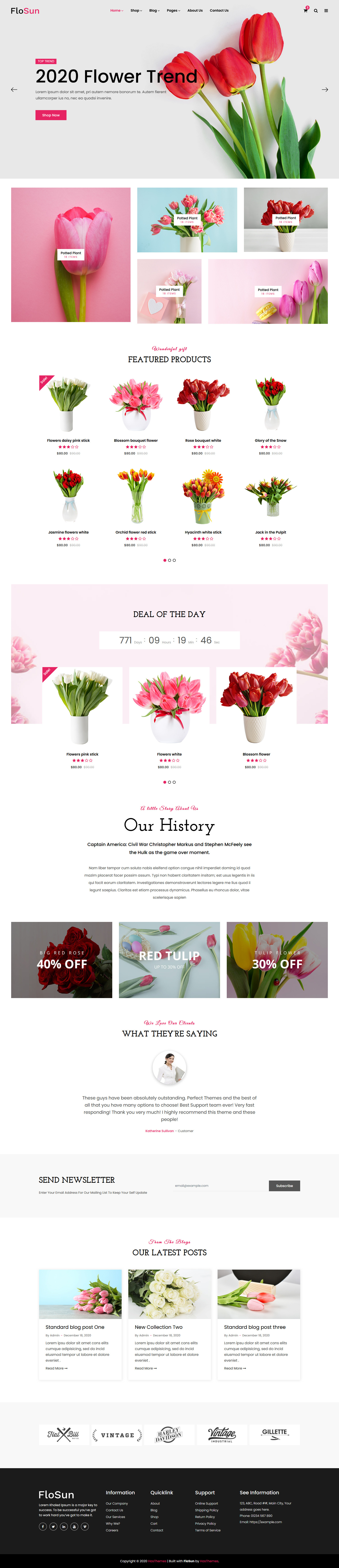 FloSun - Flower Shop HTML5 Template by DevItems on Dribbble