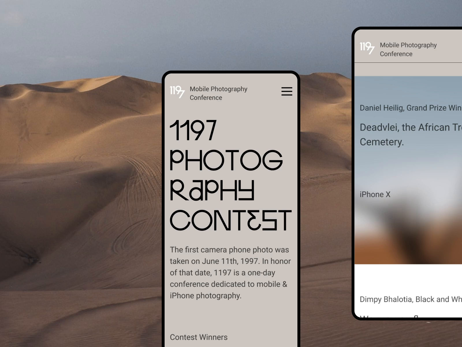 Photography Contest Website Adaptation by tubik on Dribbble