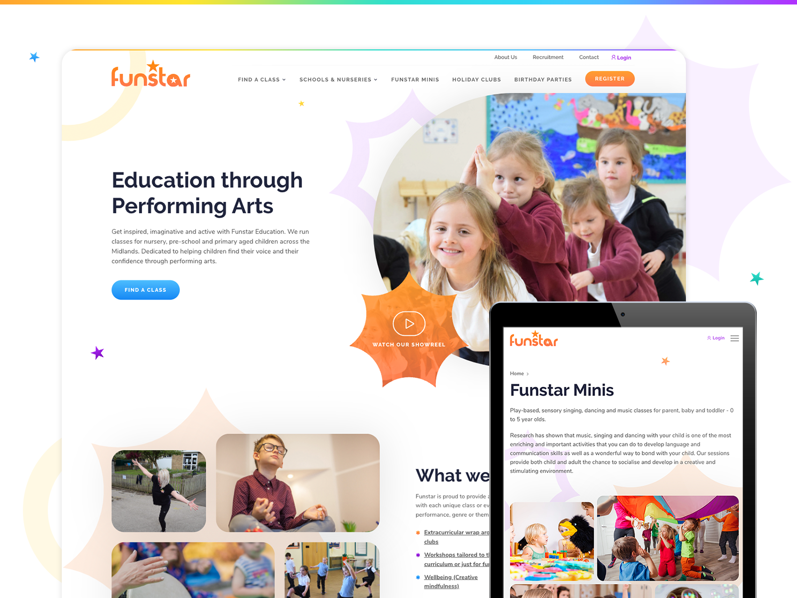 Funstar Education web design by Edge of the Web on Dribbble