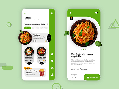 Food app UI design by hariram on Dribbble