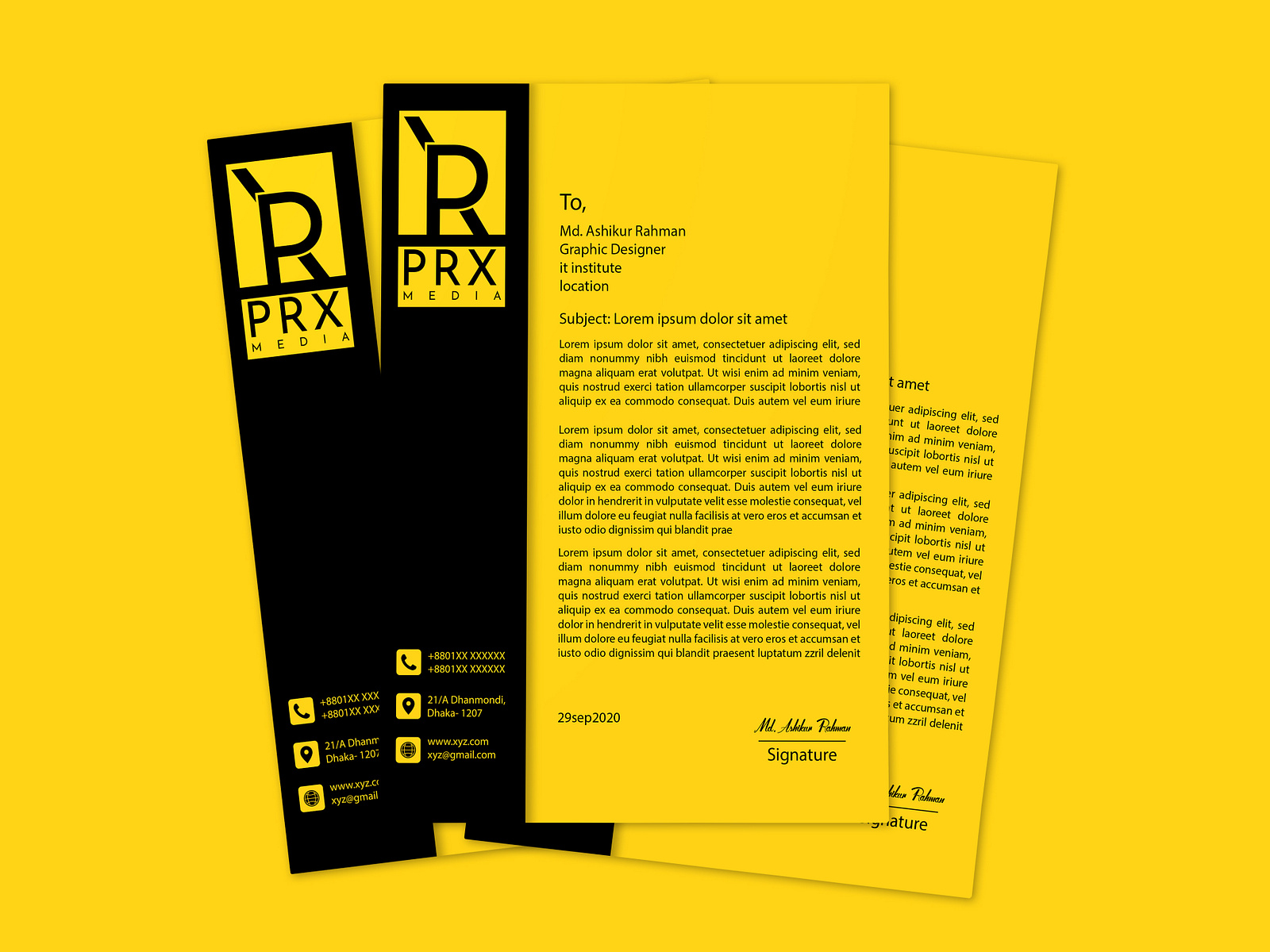 Letterhead Design by Trusted IT Institute on Dribbble