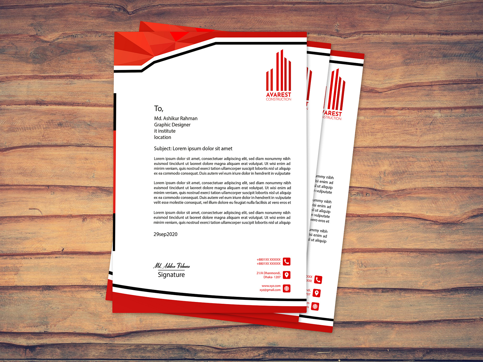 Letterhead Design by Trusted IT Institute on Dribbble