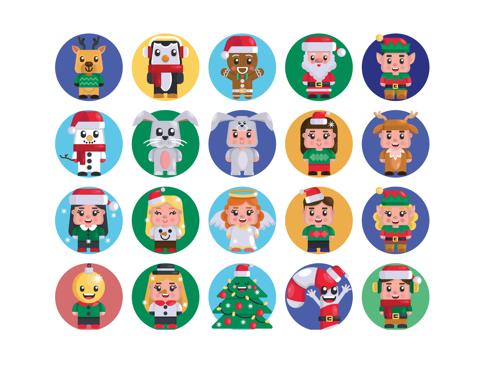 Christmas Avatars Icons by Dighital on Dribbble
