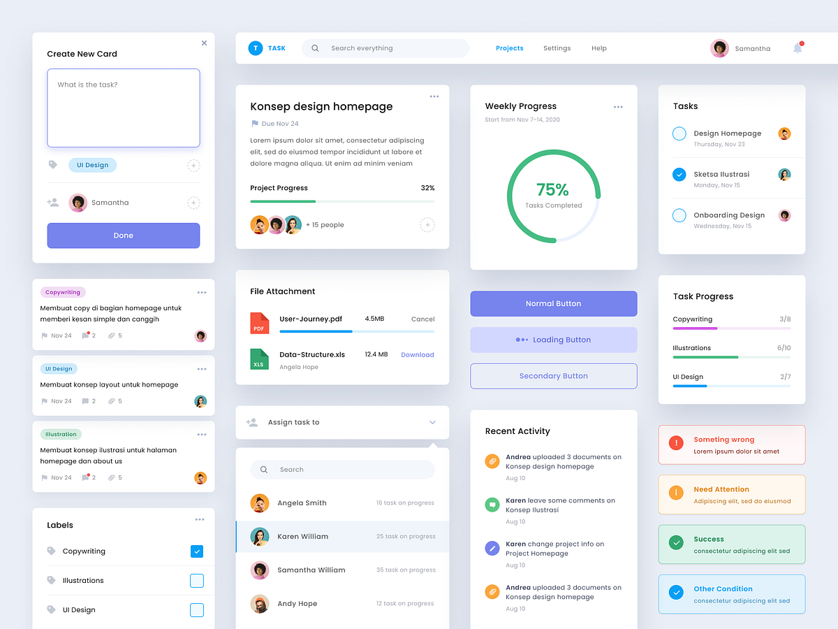 UI Elements by Dwinawan for Paperpillar on Dribbble