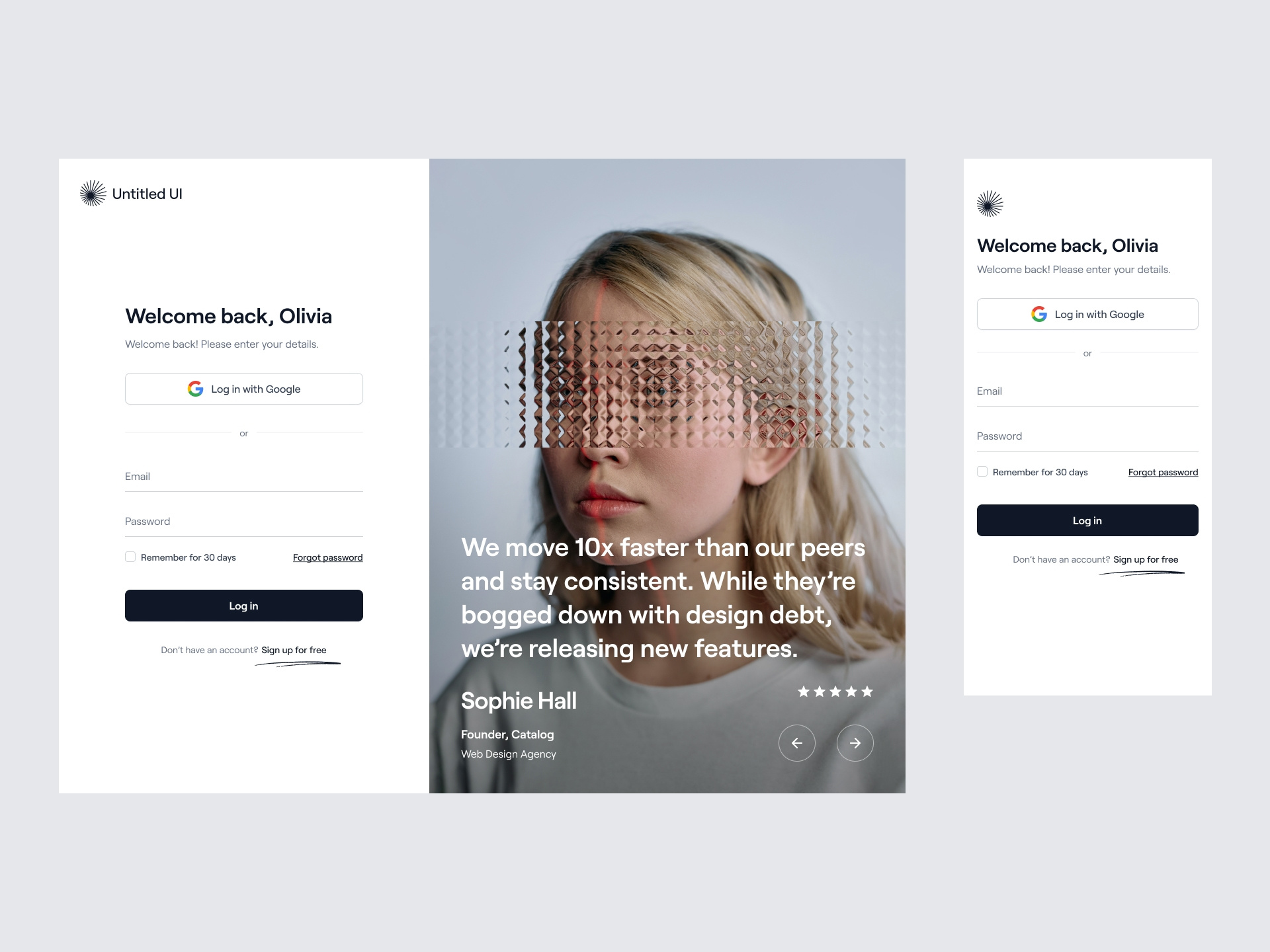 Sign up page — Untitled UI by Jordan Hughes® on Dribbble
