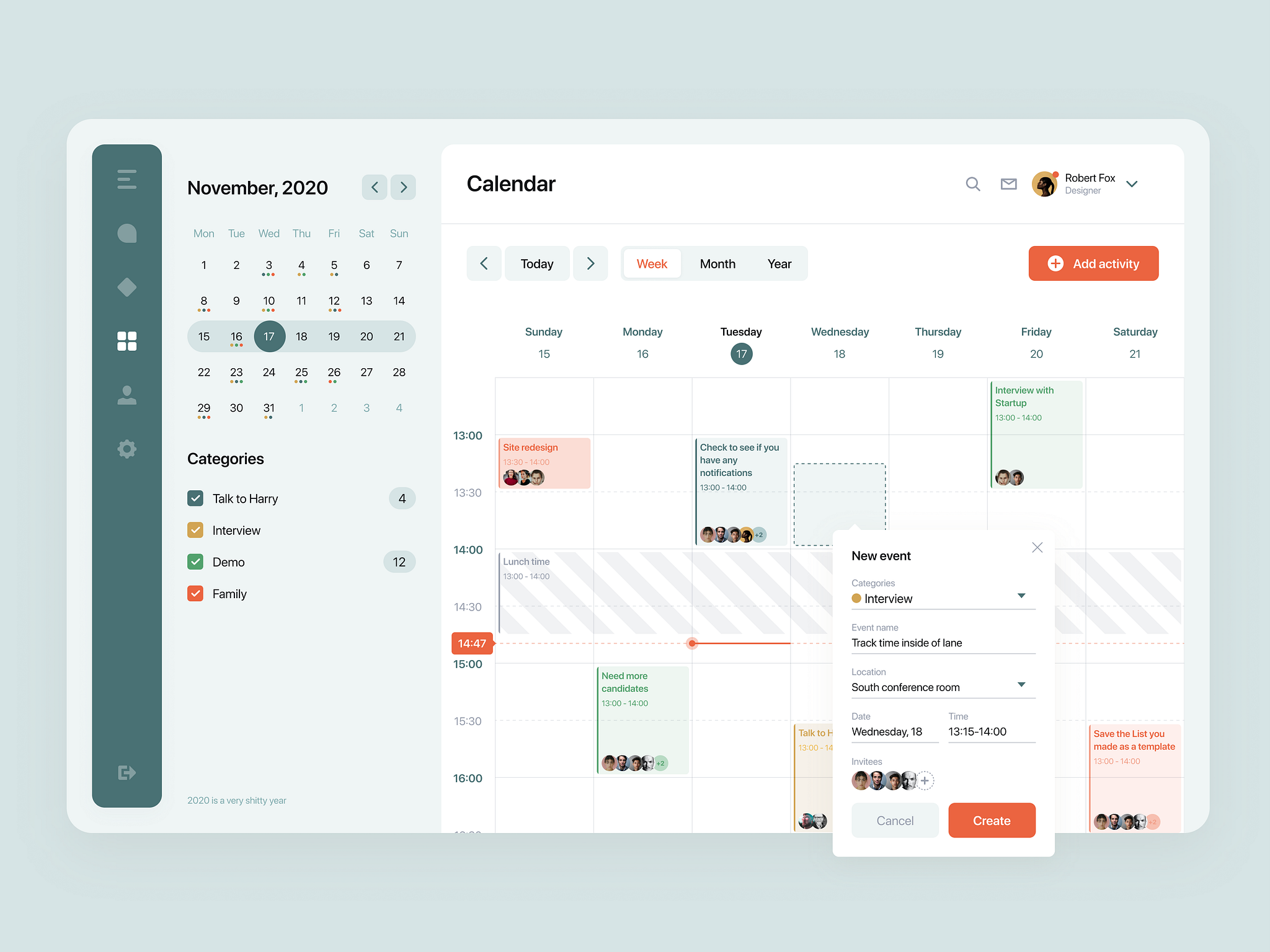 Calendar schedule by Arthur Arapov on Dribbble