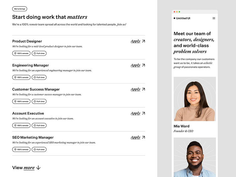 Meet our team — Untitled UI by Jordan Hughes® on Dribbble