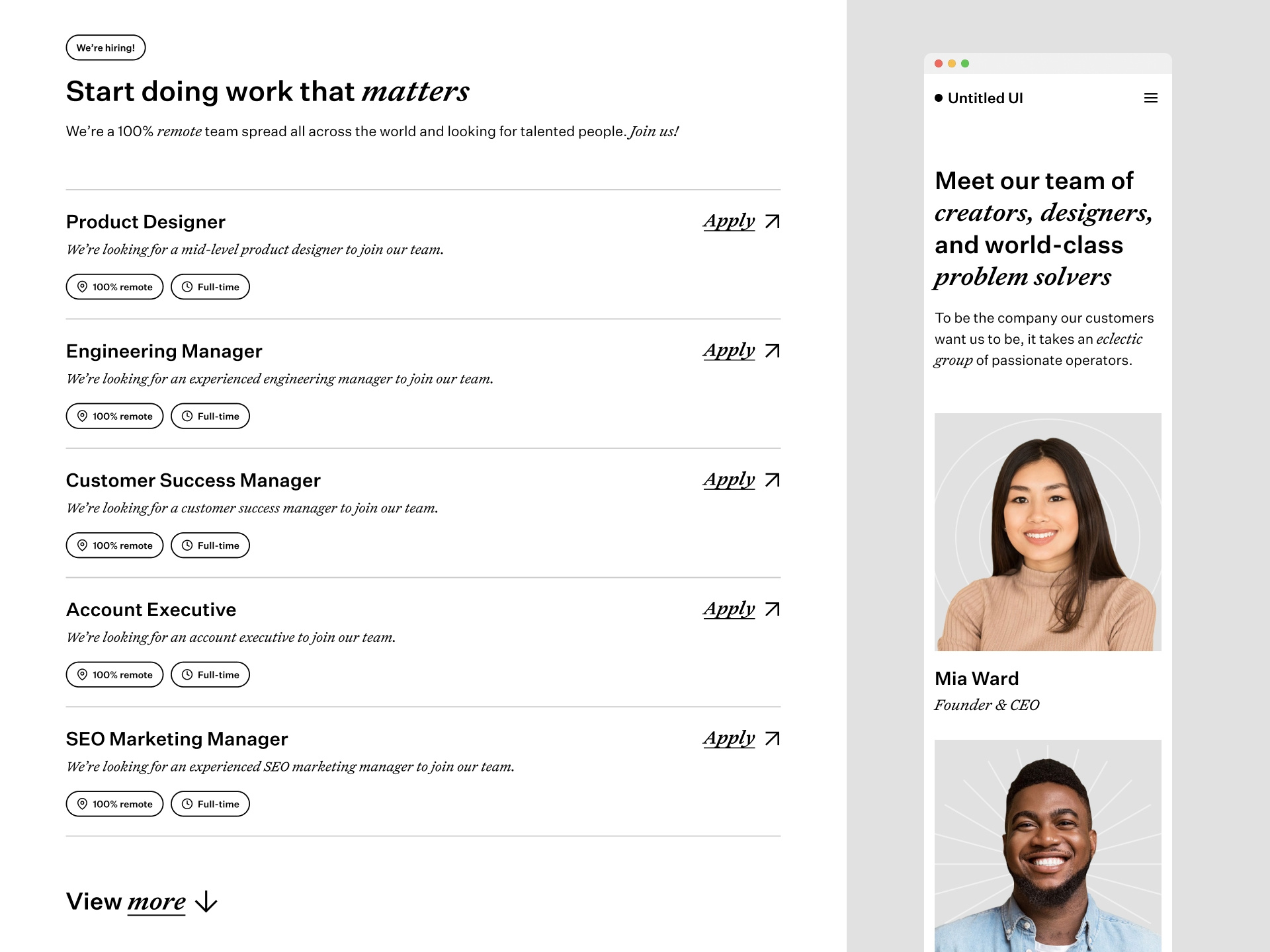 Meet our team — Untitled UI by Jordan Hughes® on Dribbble