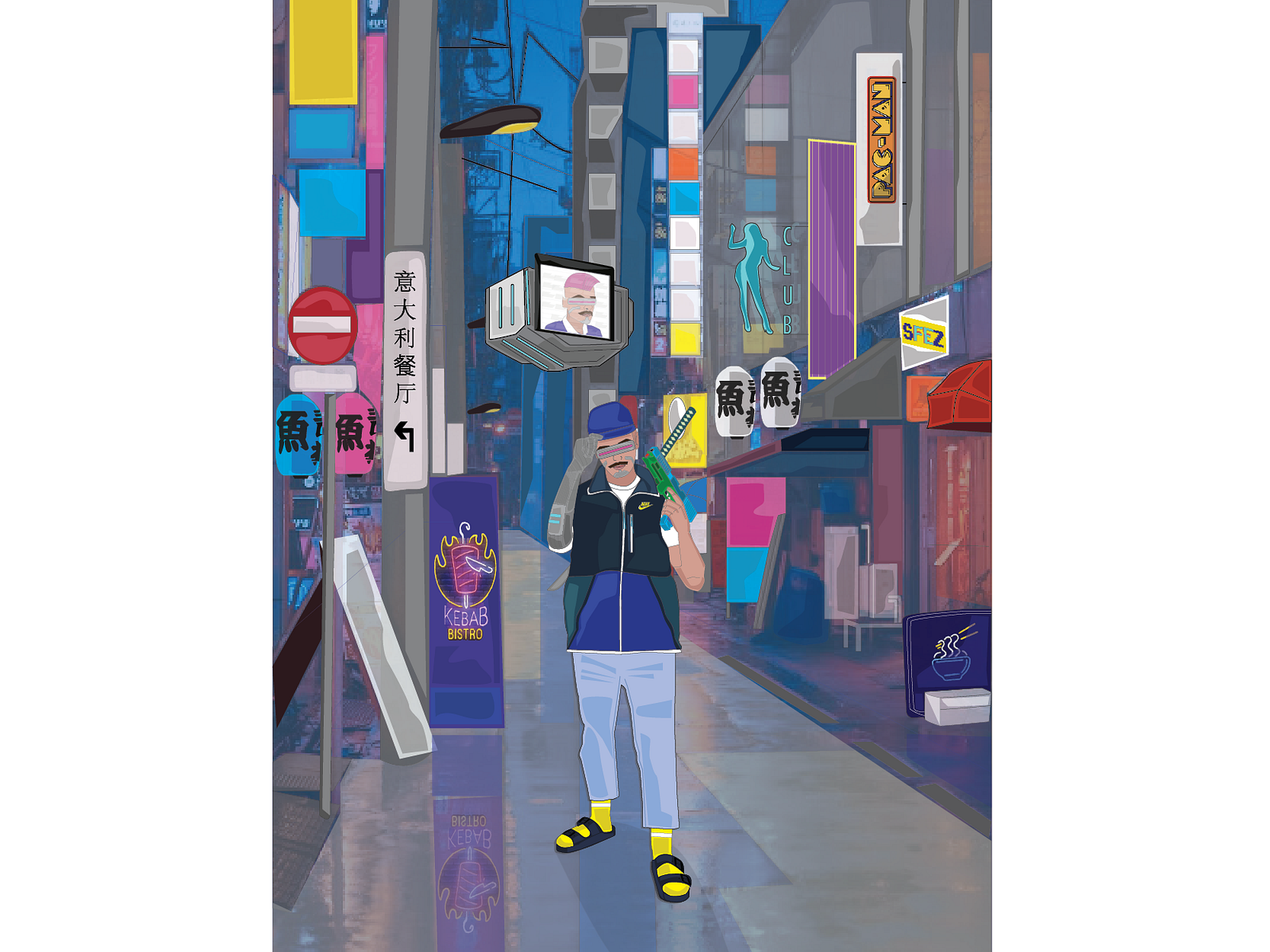 Cyberpunk - Wanted - Japan by Federico on Dribbble