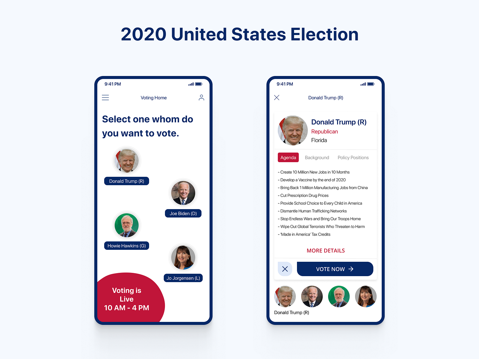 Election Voting Application UI by Akash Solanki _ on Dribbble