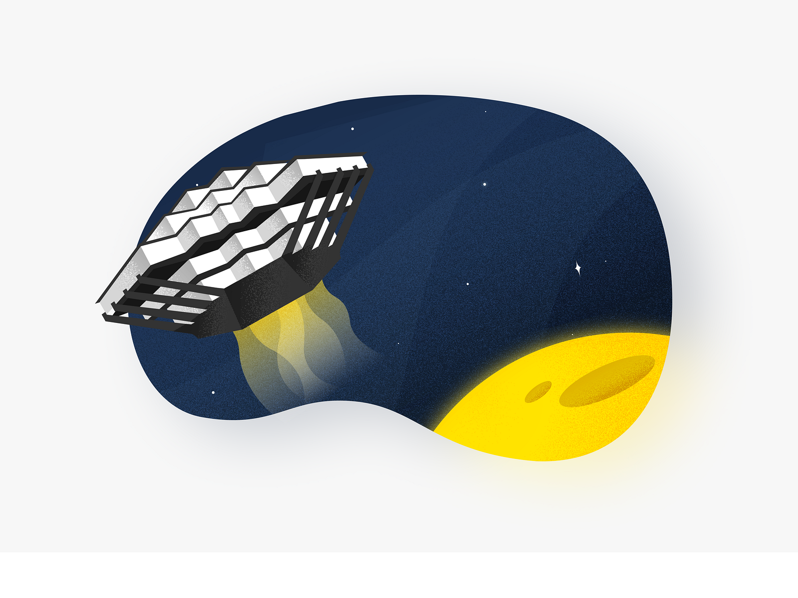 Geisel Library meets the universe, an illustration by Quinn Vu on Dribbble