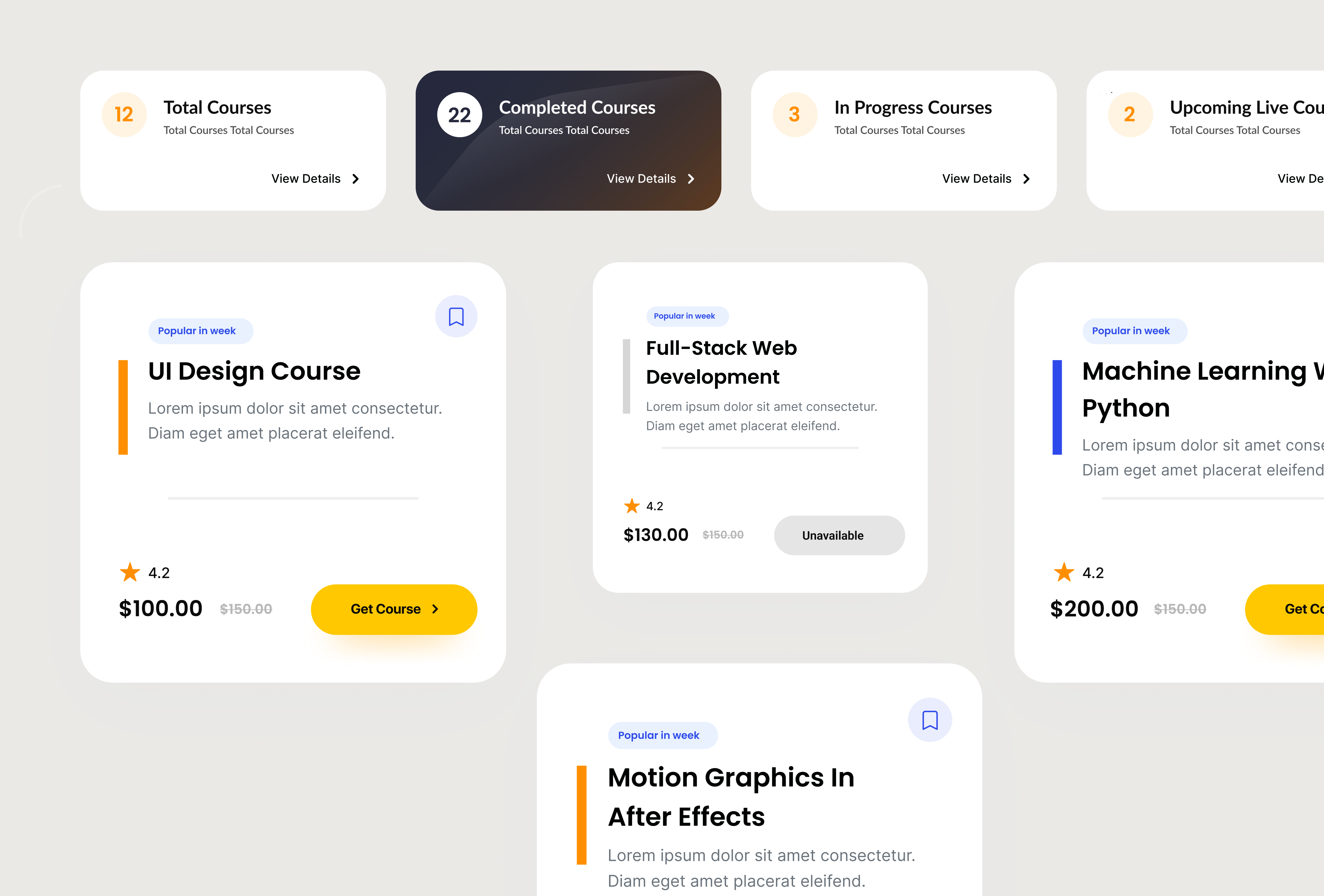 E-Learning Dashboard UI/UX Designer Online Course Management by ...