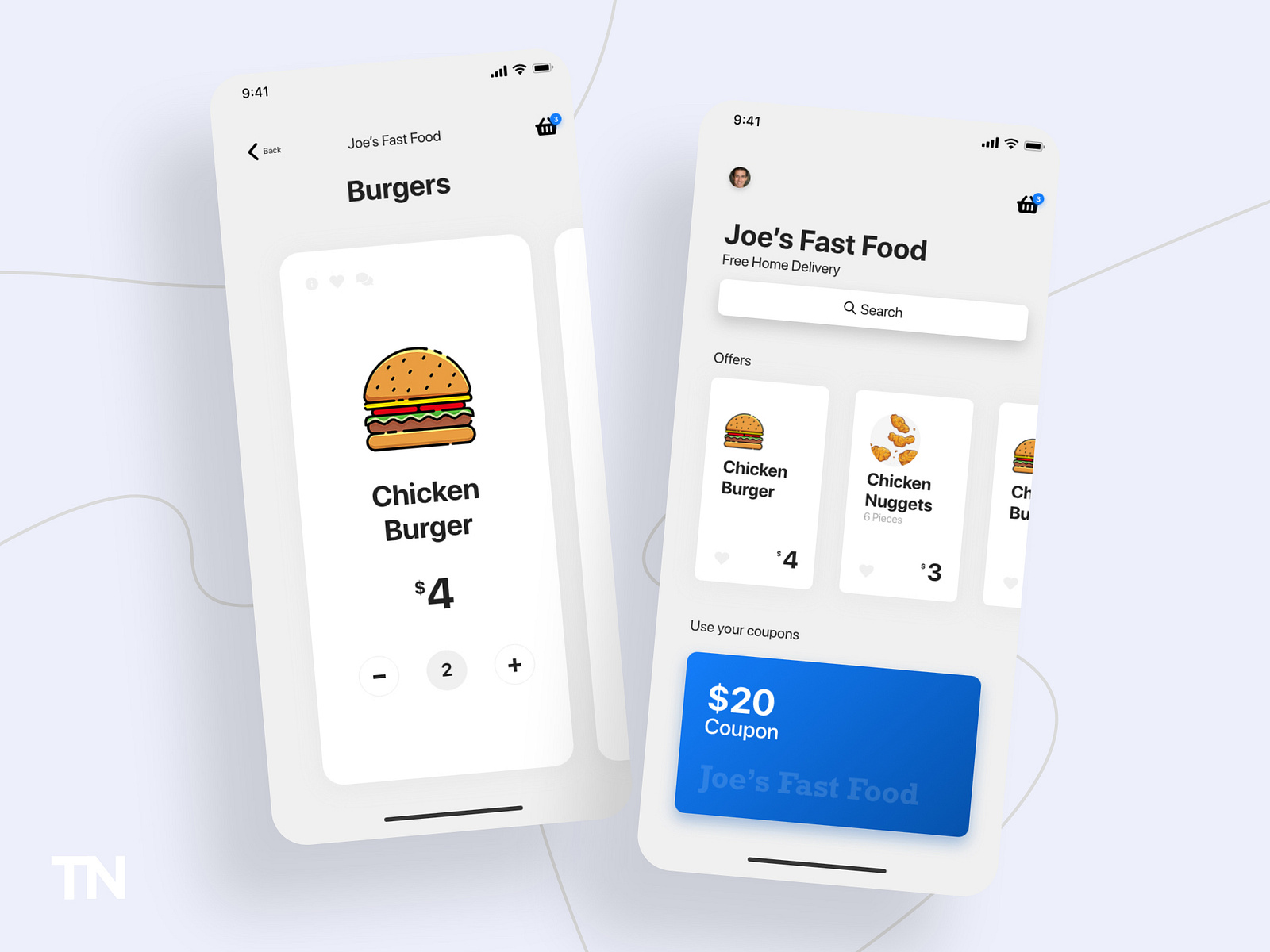 Mobile App - Fast Food by Talhah Naqvi on Dribbble