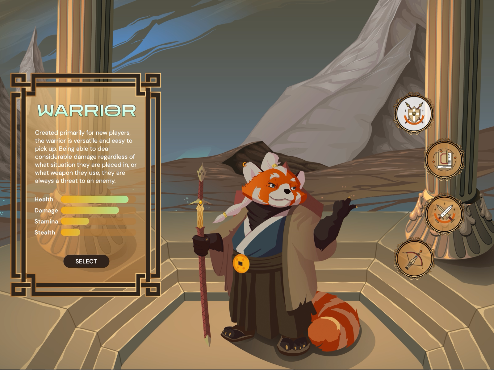 Game Character Selection Screen UI Design and Illustrations by Burak ...