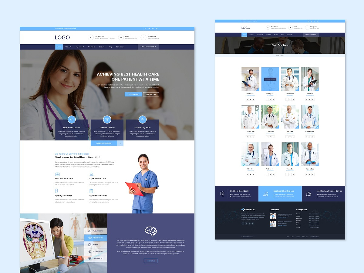 Medical Website Design by Jigar Shah on Dribbble