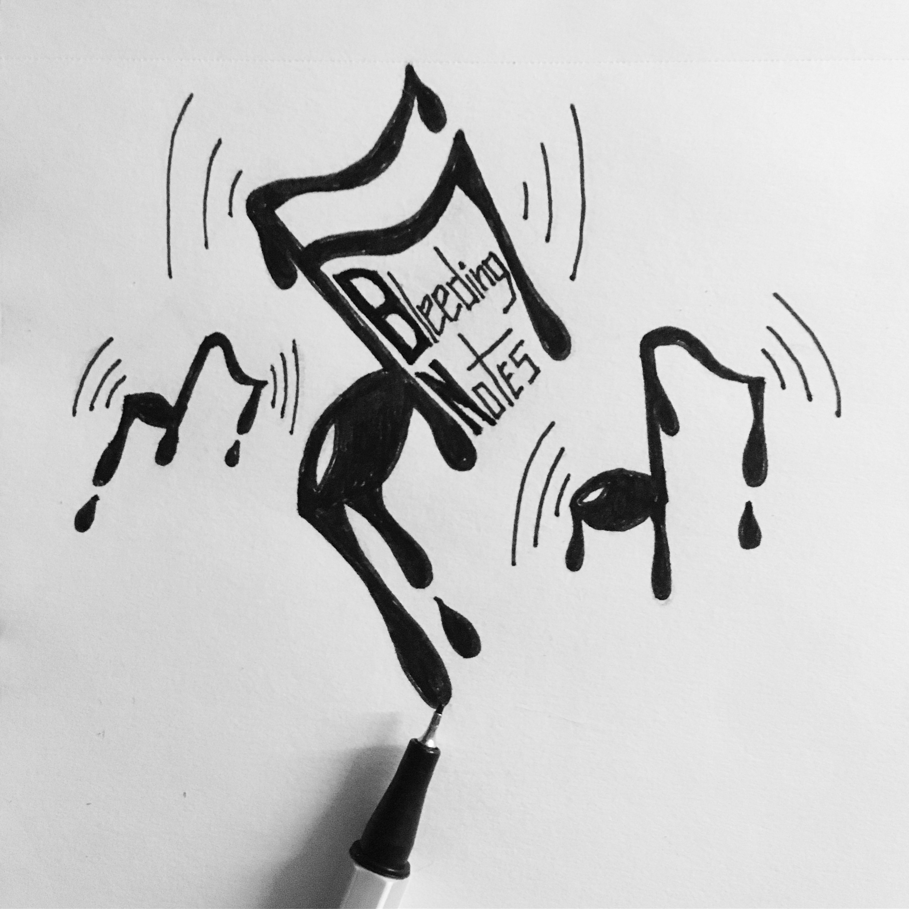 Bleeding notes by Sketchy Line on Dribbble