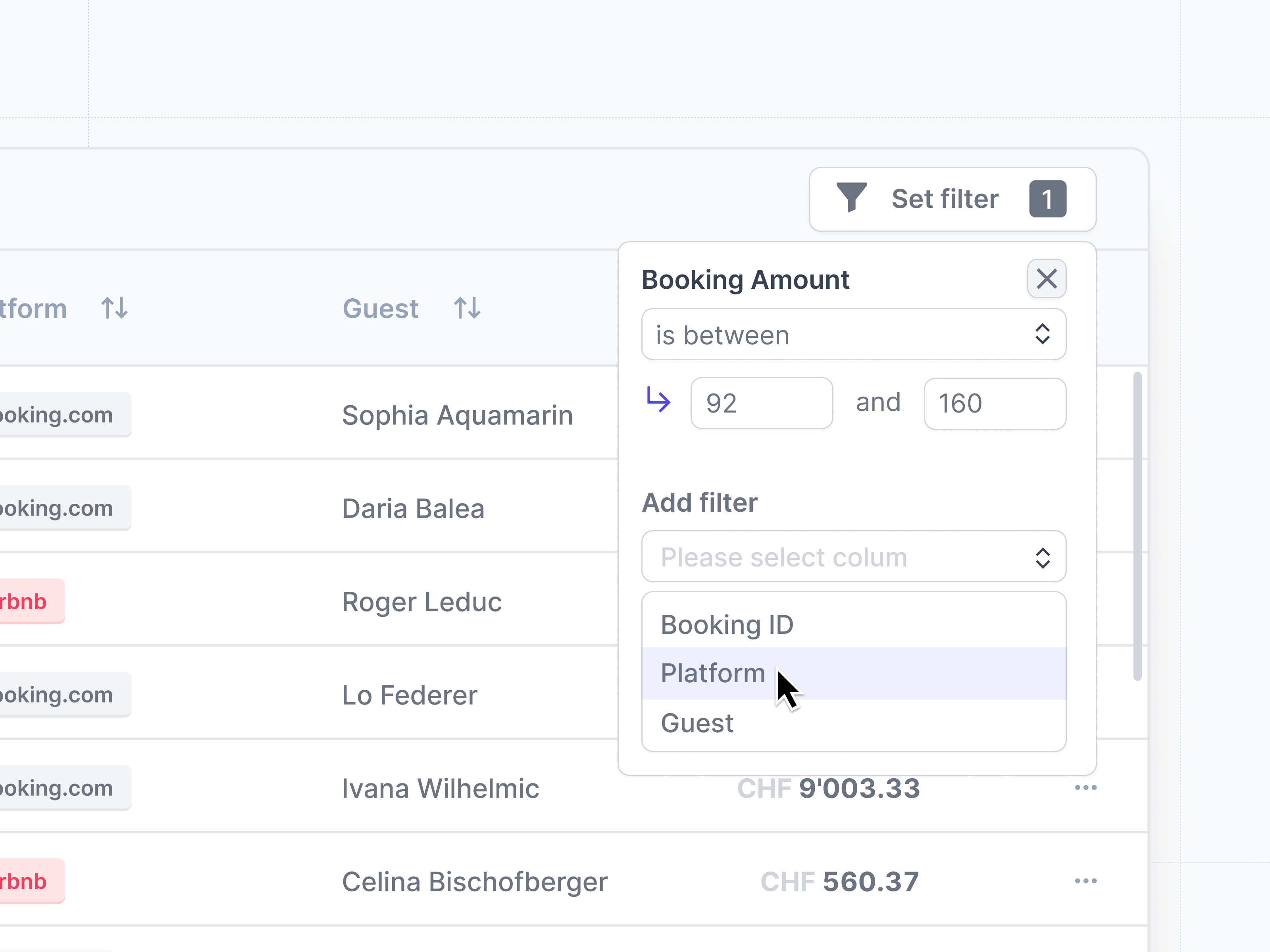 Setting Table Filter(s) by Severin Landolt on Dribbble