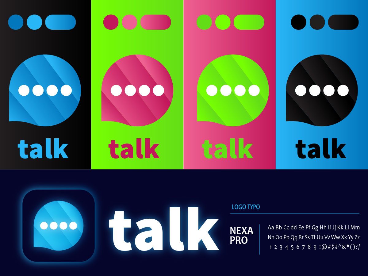 talk logo design by Jubayth Hossen Roni on Dribbble