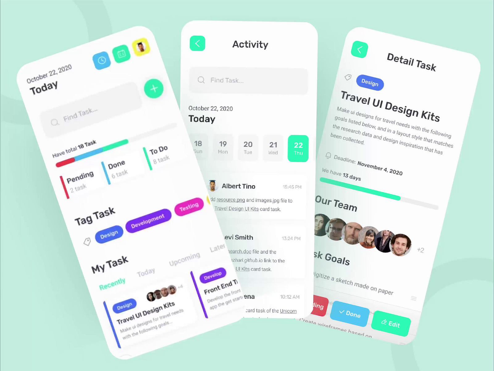 Animated Task Manager App Prototype Animation by Wawan AK for SLAB ...