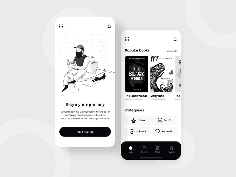 Book App Concept by Zoltán Czékmány on Dribbble