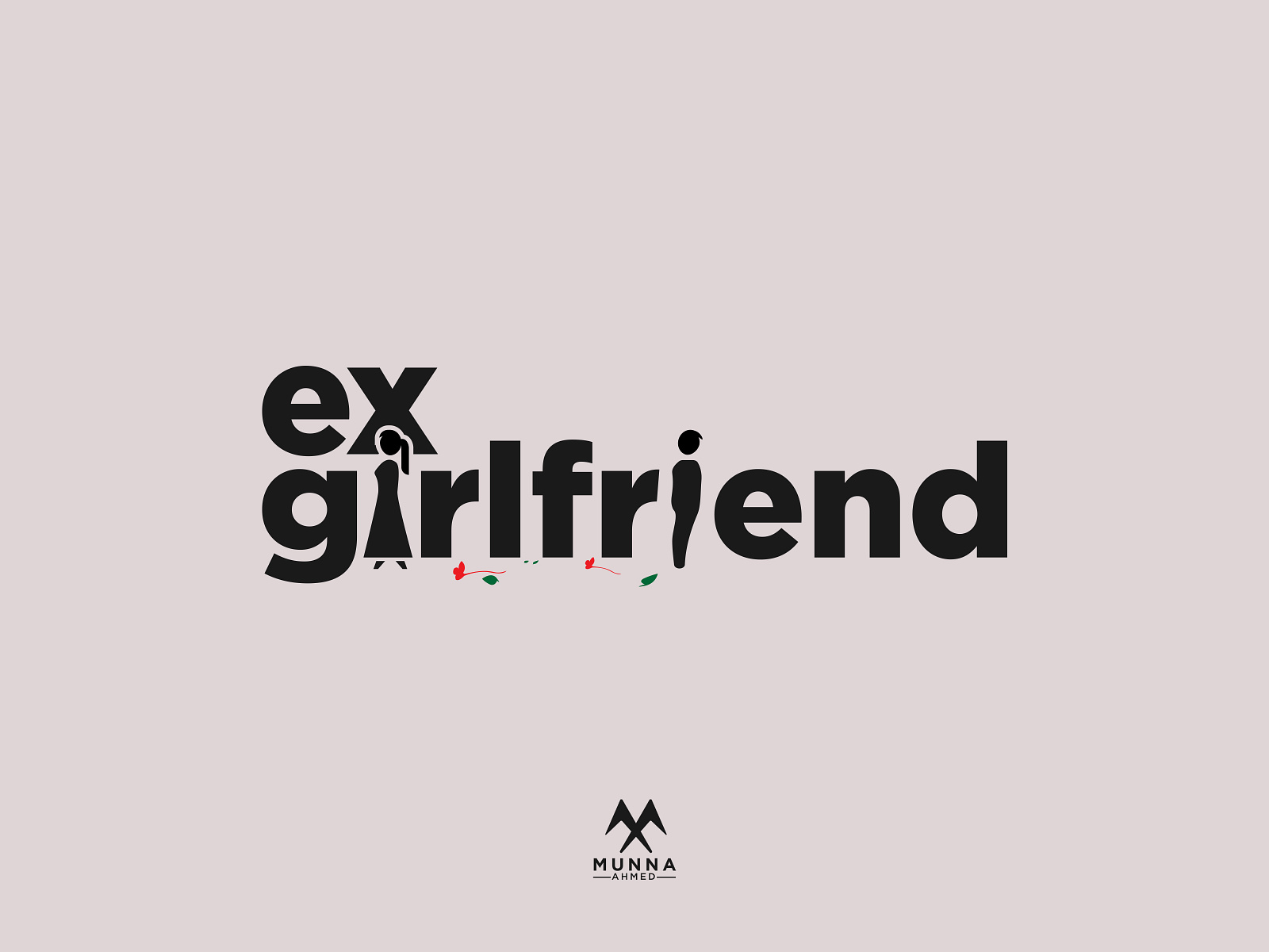 ex girlfriend logo design by Munna Ahmed on Dribbble
