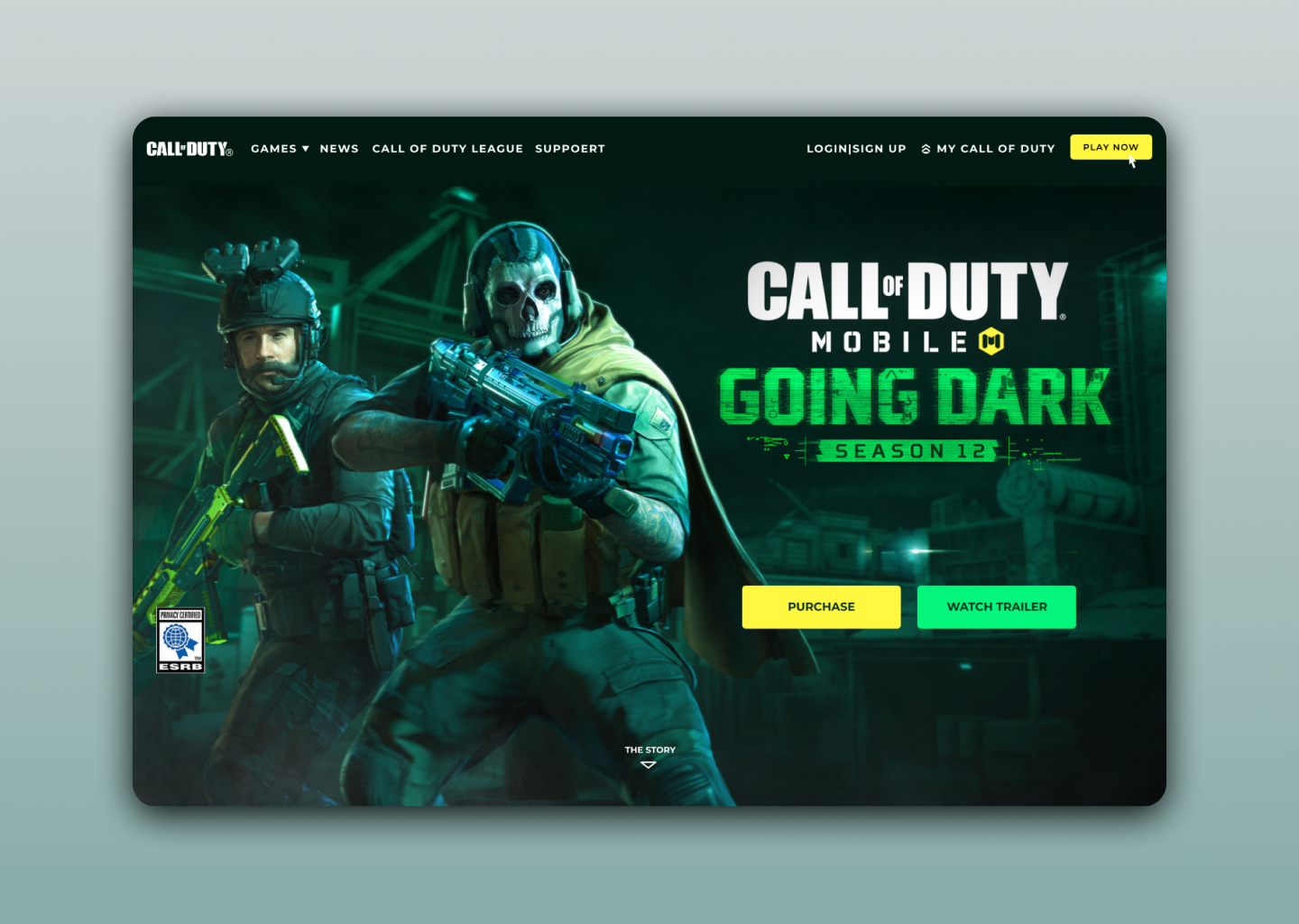 call of duty landing page by Megan Baghaturia 🔥 on Dribbble