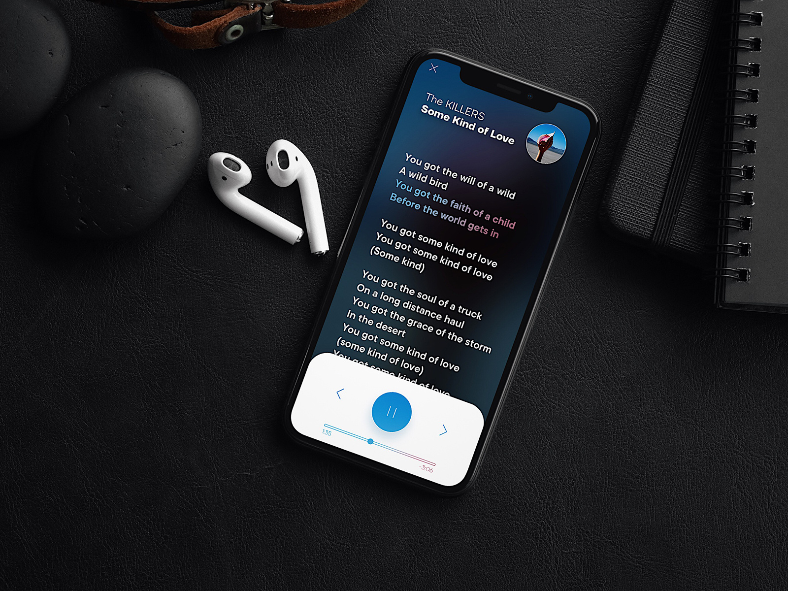 Music+ App (Lyrics) by Frank Sandrès on Dribbble