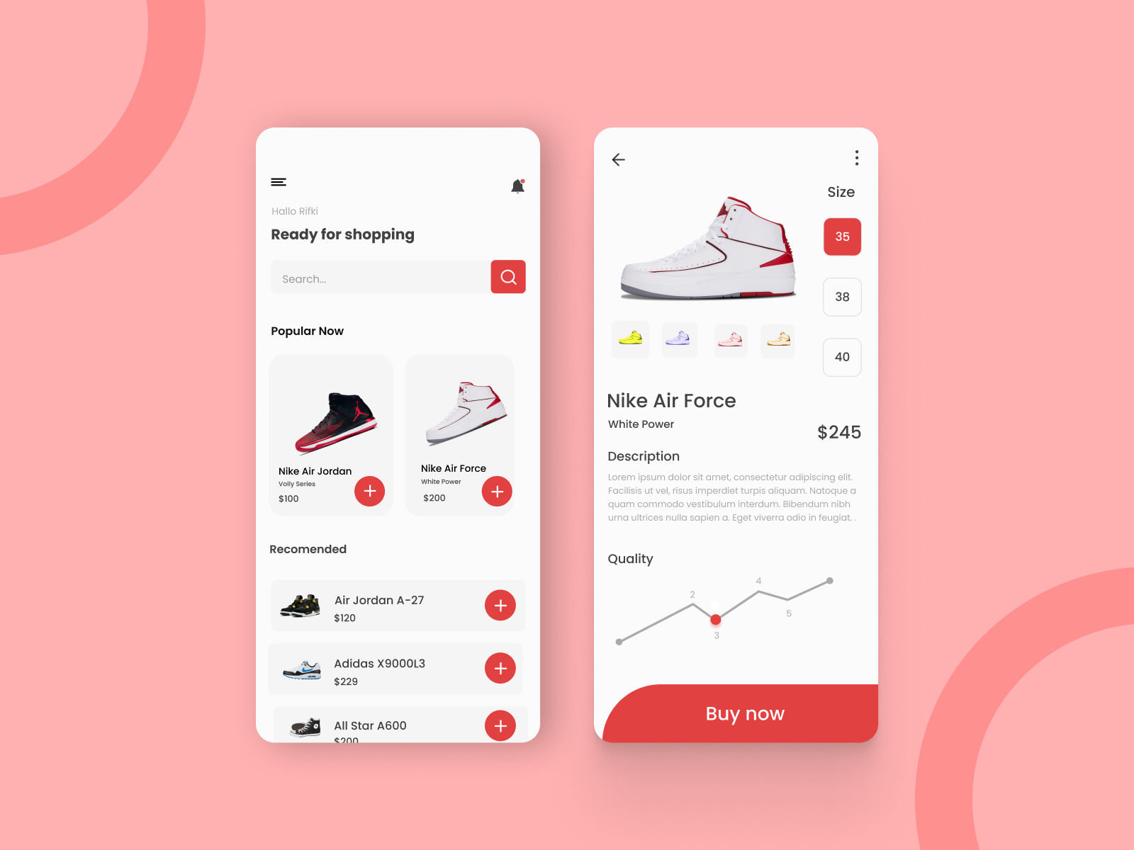 Shose Store App Design by Rifki Yasir on Dribbble