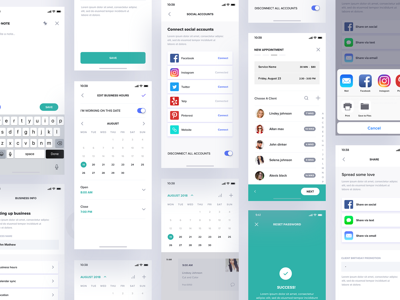 Saloon App Design by Flyup on Dribbble
