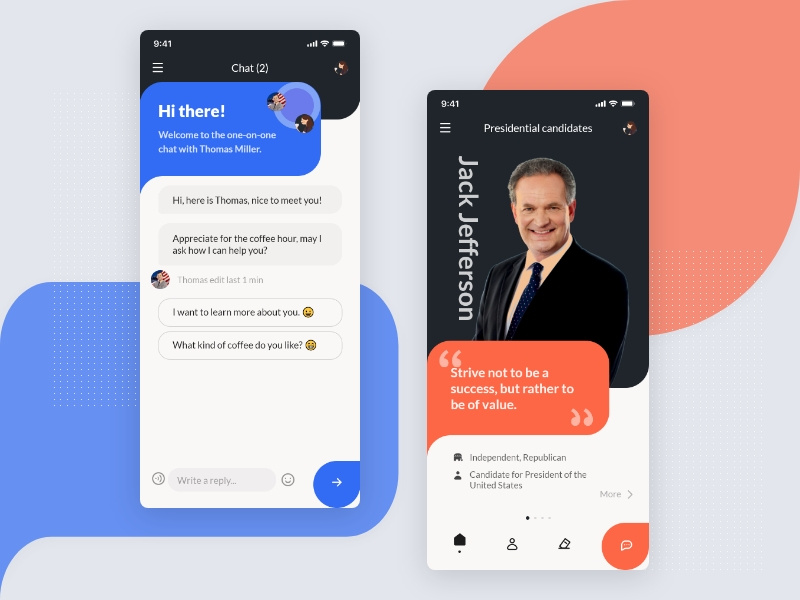 ChatBit App UI design by Ihao Z. on Dribbble