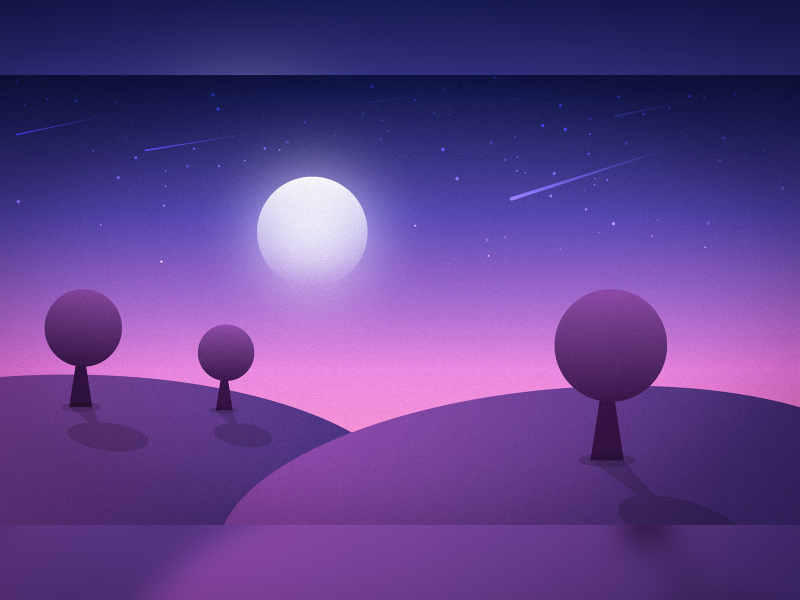 Starfall illustration by Sergey Mamenko on Dribbble