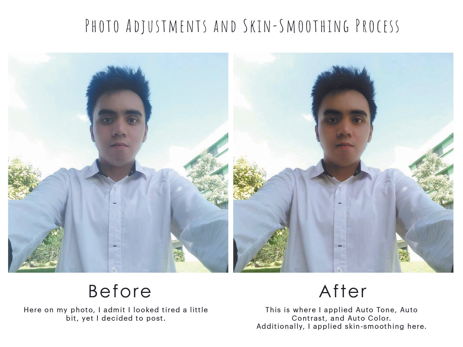 Photo adjustments and skin-smoothing process by Danrelle Galicia on ...