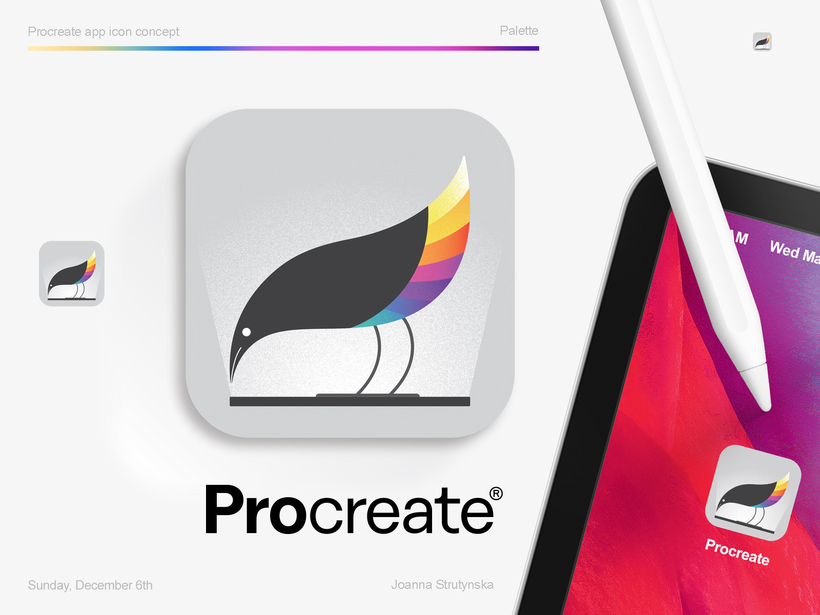 Procreate logo design by Joanna Strutyńska on Dribbble