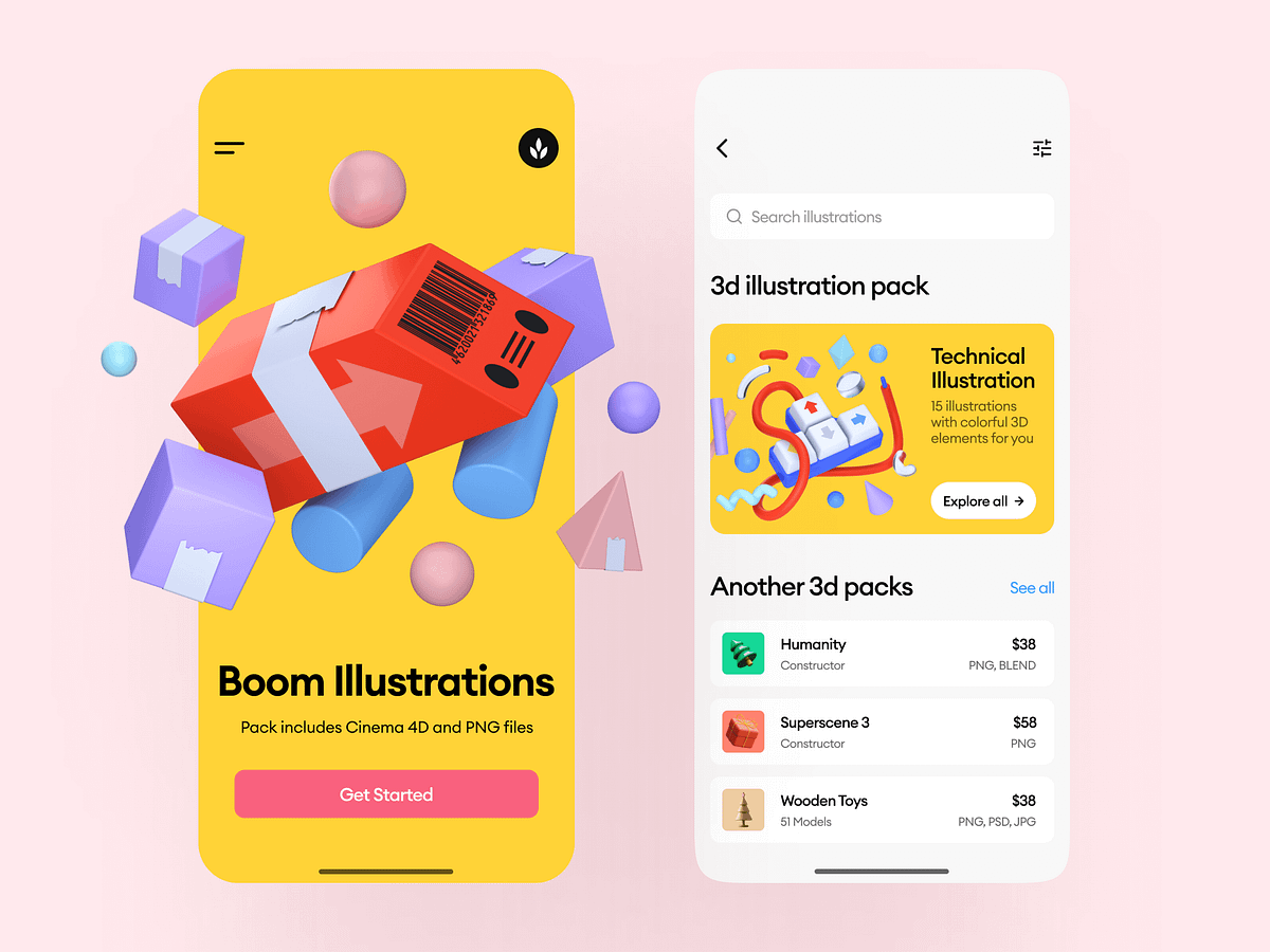 Boom Illustrations 💛 by Craftwork Studio for Craftwork on Dribbble