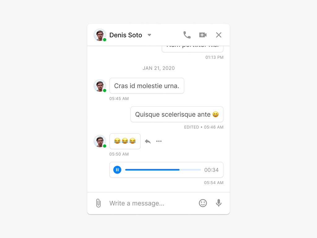 Chat UI by Pixsellz on Dribbble