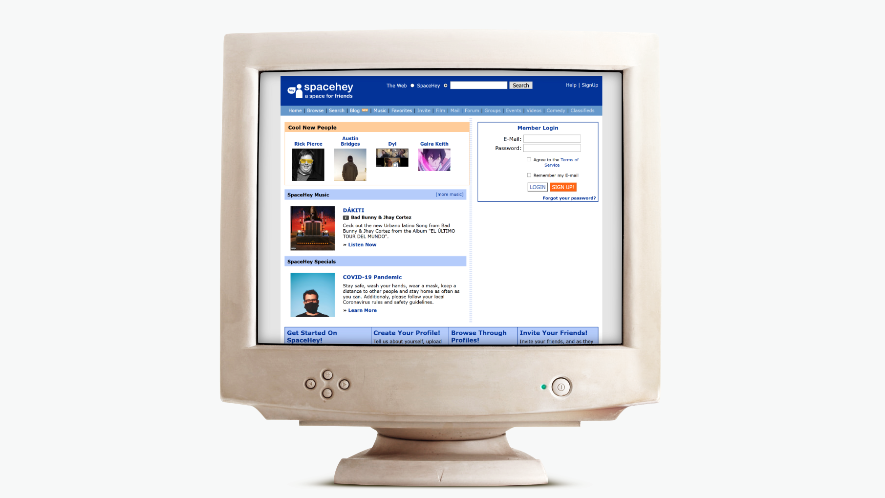 SpaceHey by An on Dribbble