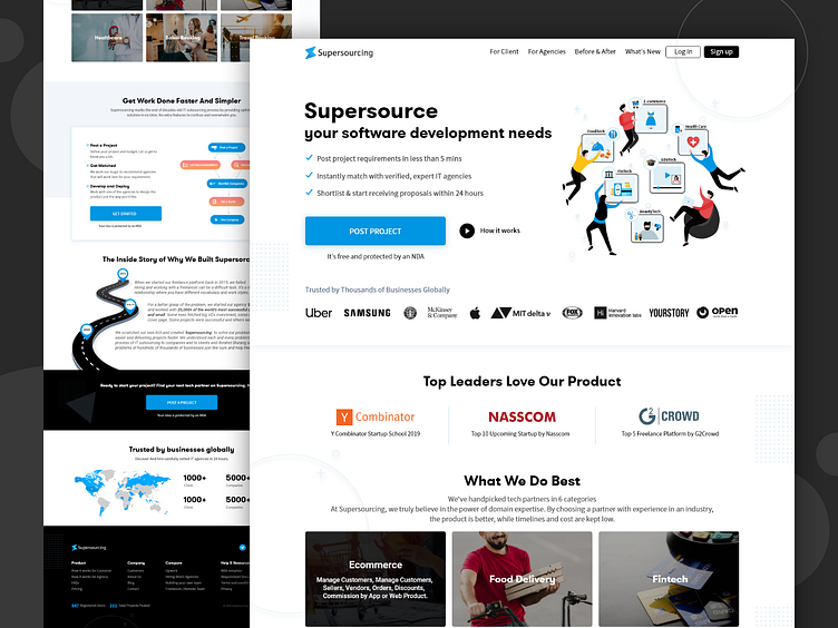 Supersourcing Landing page by Shivram varangule on Dribbble