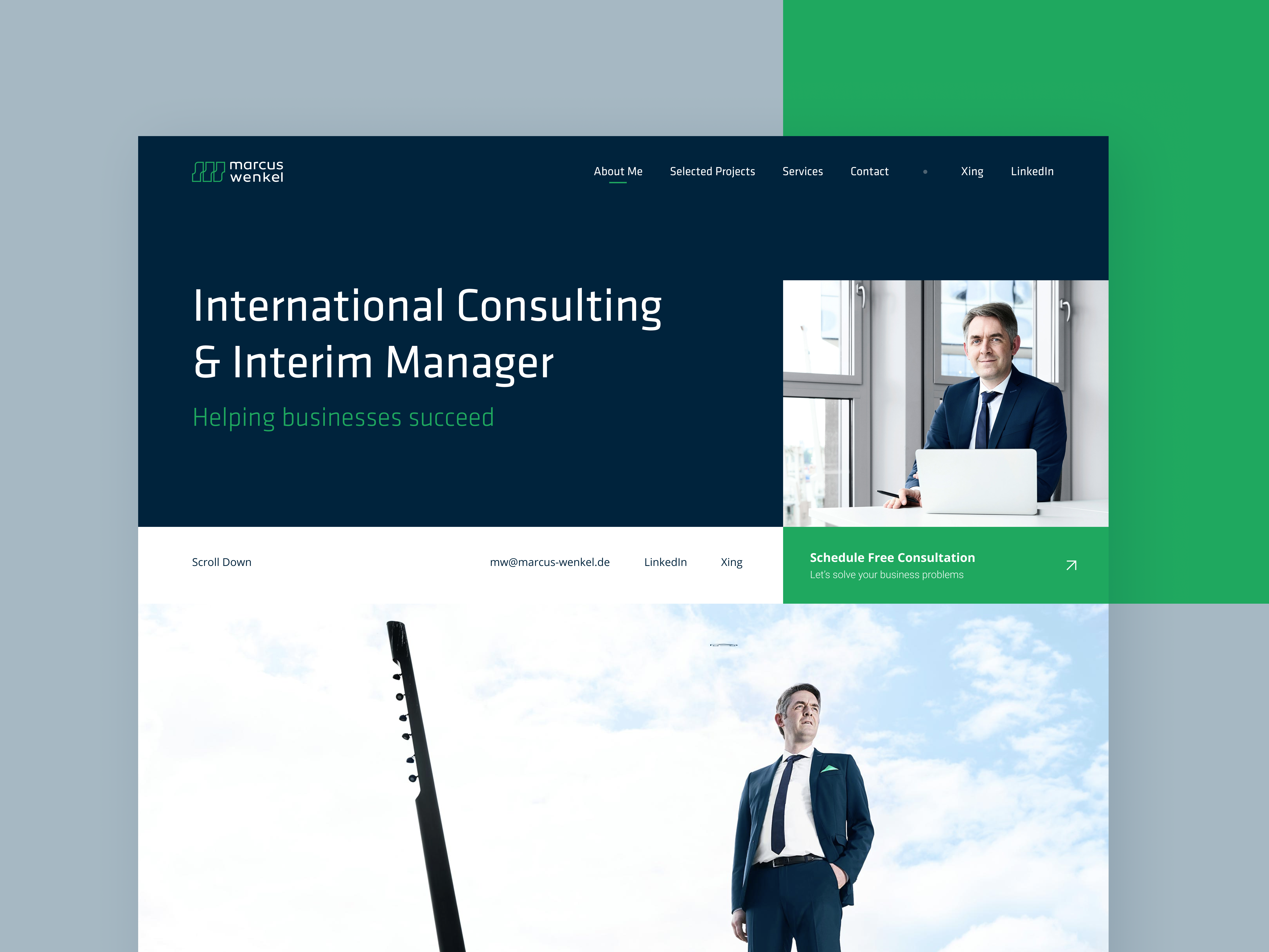 Marcus Wenkel - webdesign by Gleb Podorozhnyy for Creative Mules on ...