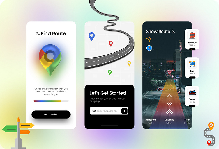 Find Route UI Concept by Muneeb Sandhu ⚔️ for ConvrtX on Dribbble