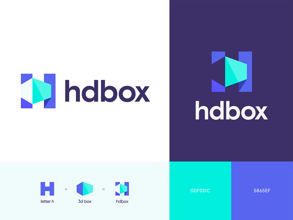 hdbox logo by Milon Ahmed for Graytive on Dribbble