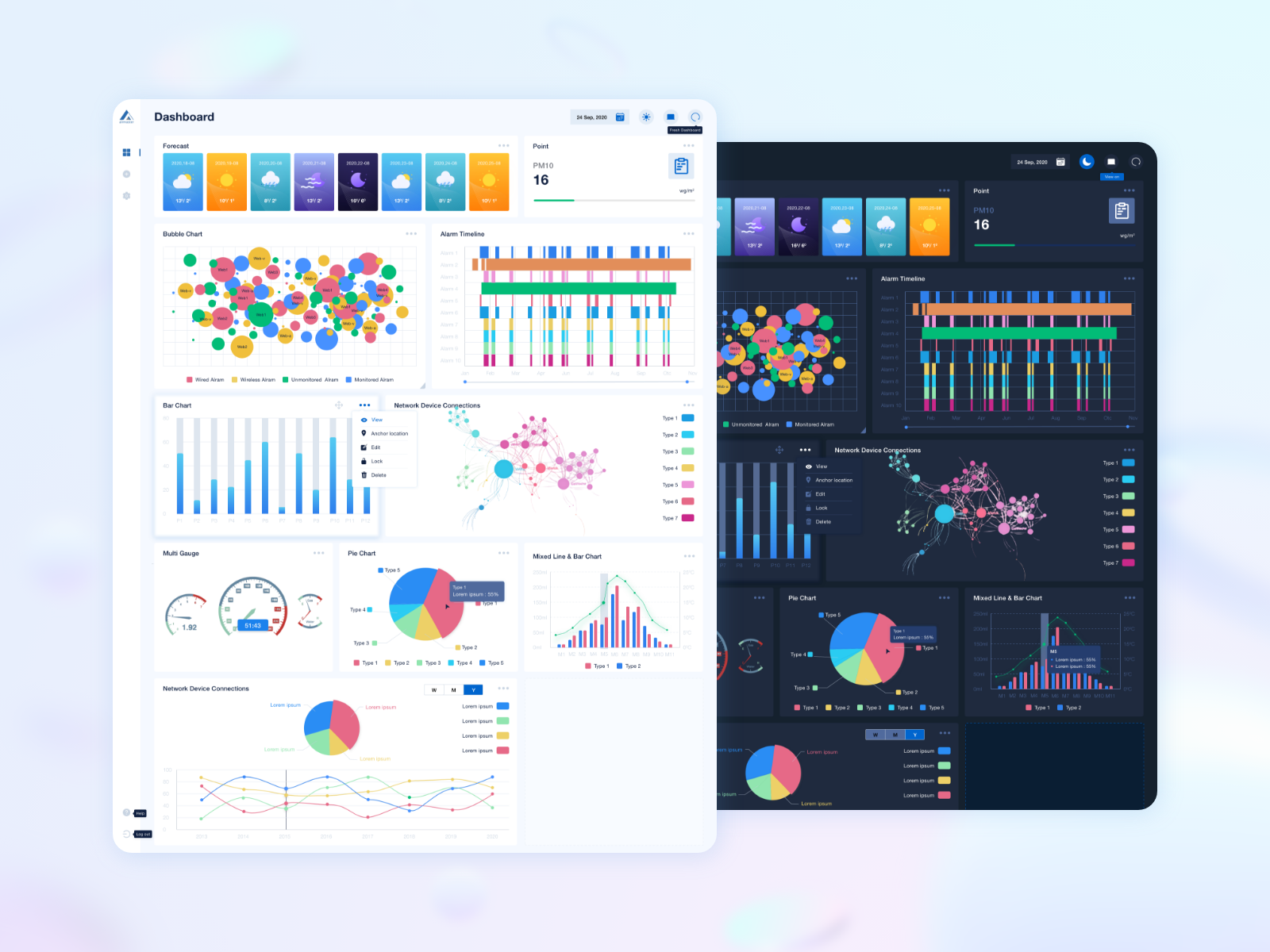 Dark/Light Dashboard Ui Design by Nlee on Dribbble