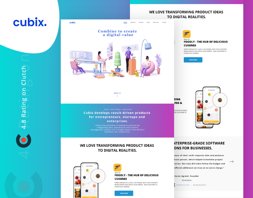 Cubix Website Design by Abdul Wahab on Dribbble