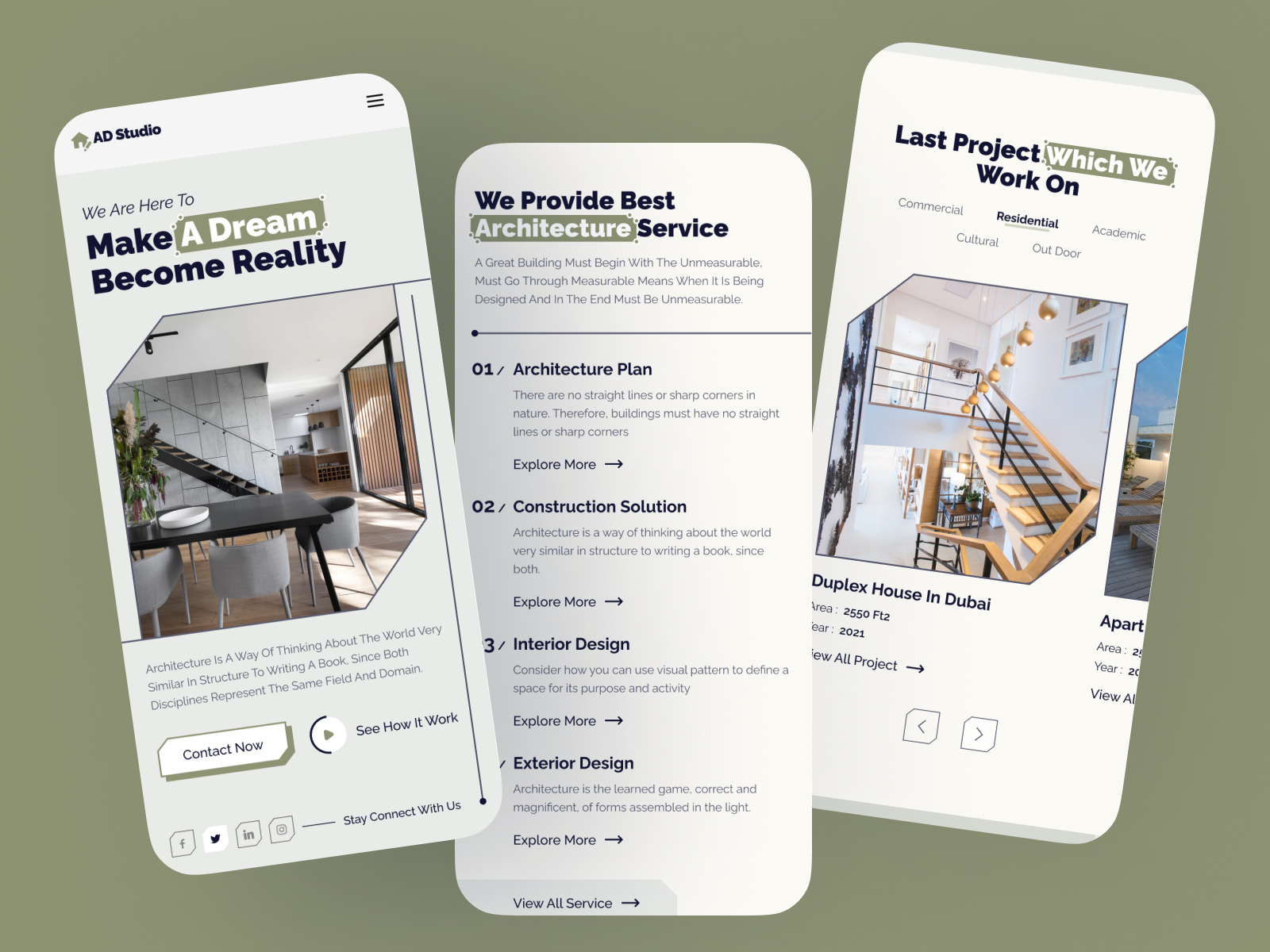 Architecture Agency Landing Page || Responsive Version. by Anik Deb on ...